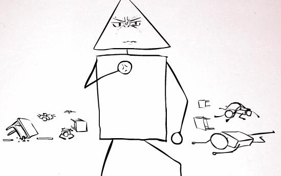 大学生手绘二维喜剧动画作品——《几何世界》
