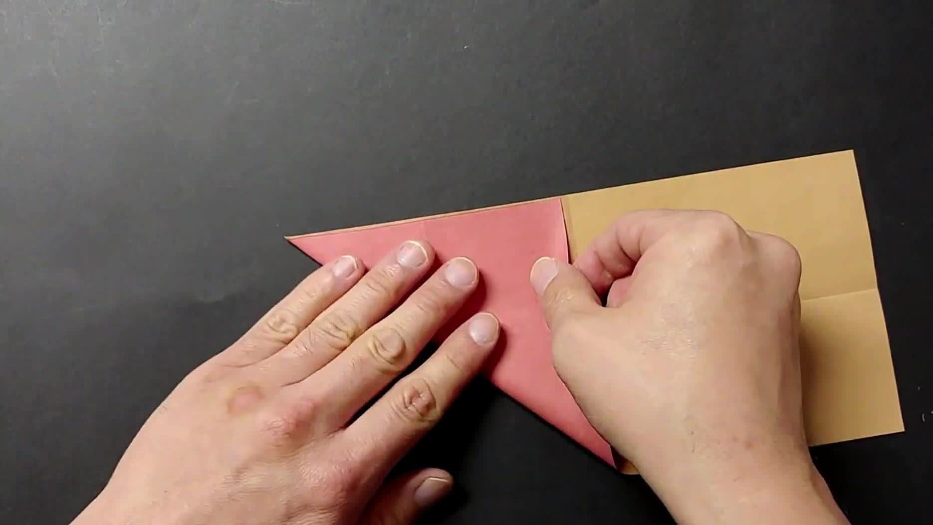 半张纸就能折出迷你武器"三叉戟",简单好玩