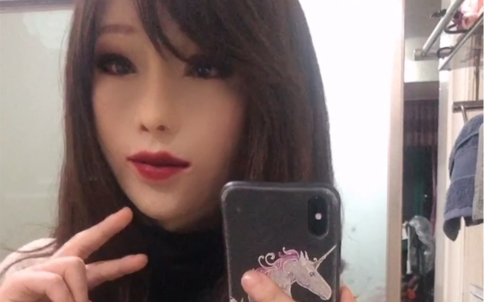 花园面具穿戴过程