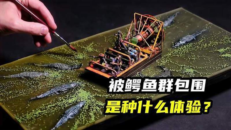 模型制作:被鳄鱼包围是一种什么样的体验,你们想试试吗?