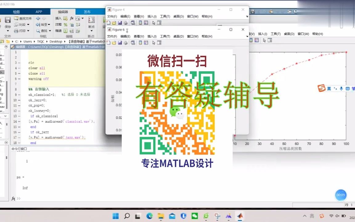 matlab DWT结合离散余弦变换DCT音频数字水印嵌入提取(微 quan...