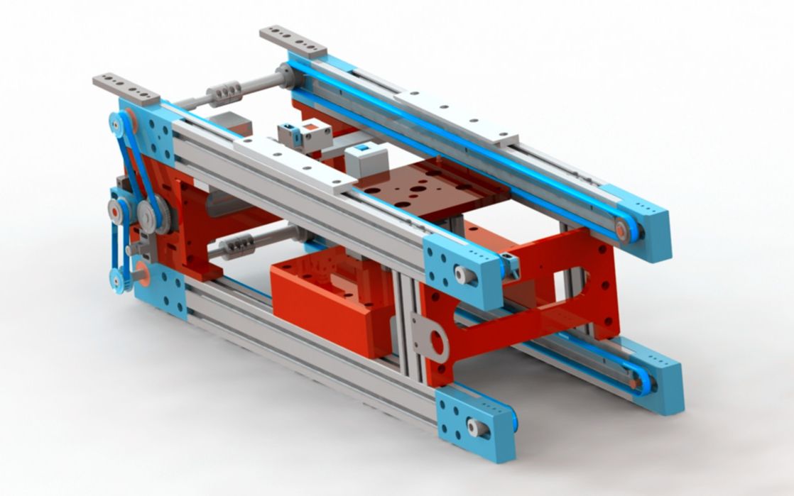 皮带输送线-三轴气缸-薄型气缸-紧凑型气缸-减速电机-同步带-齿轮