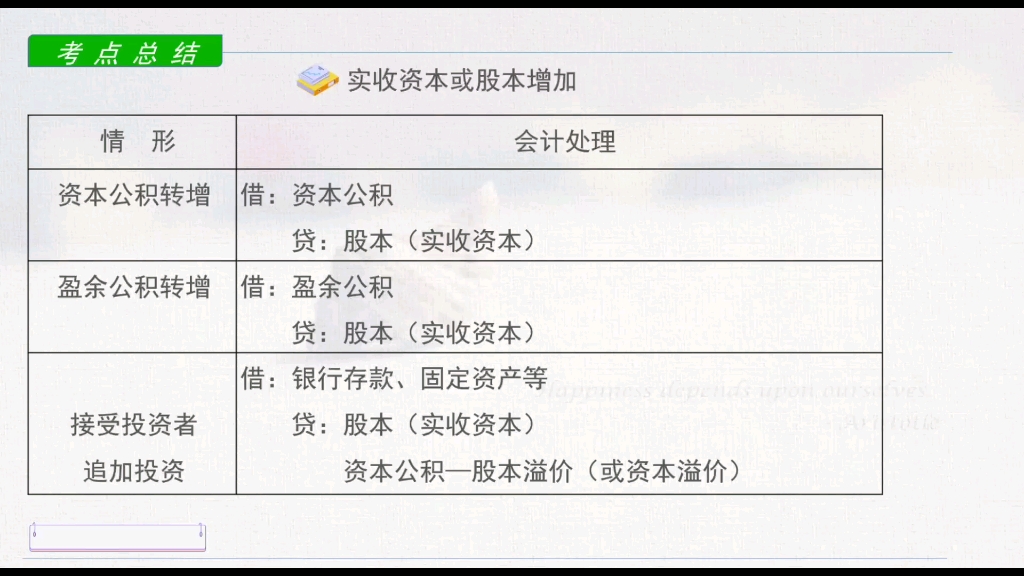 2022年初级会计实务实收资本增加核算