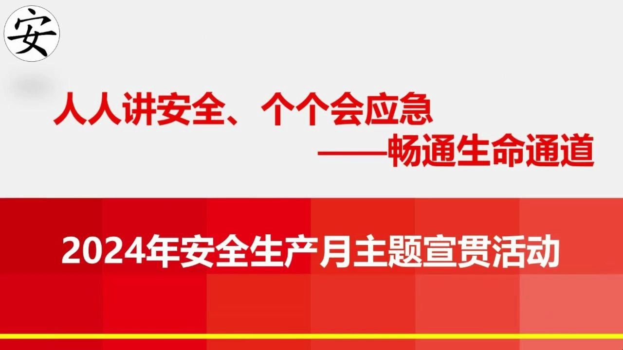 2024年安全生产月主题培训 (编号2)