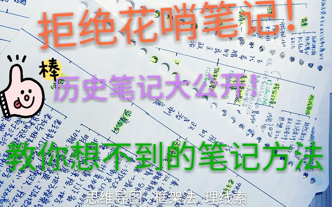 拒绝花哨笔记 打造简洁高效笔记(思维导图框架方法梳理高中历史)