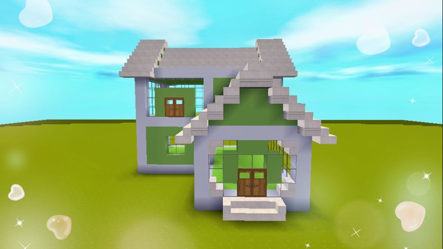 迷你世界:“绿色双层别墅”制作教程!适合多人居住的小别墅!