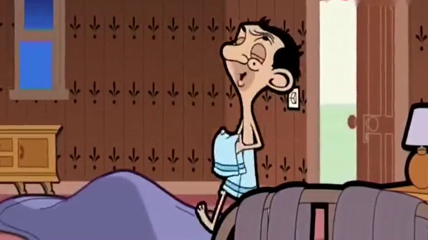 憨豆先生动画版:憨豆家进贼了,憨豆家的窗户真好开!