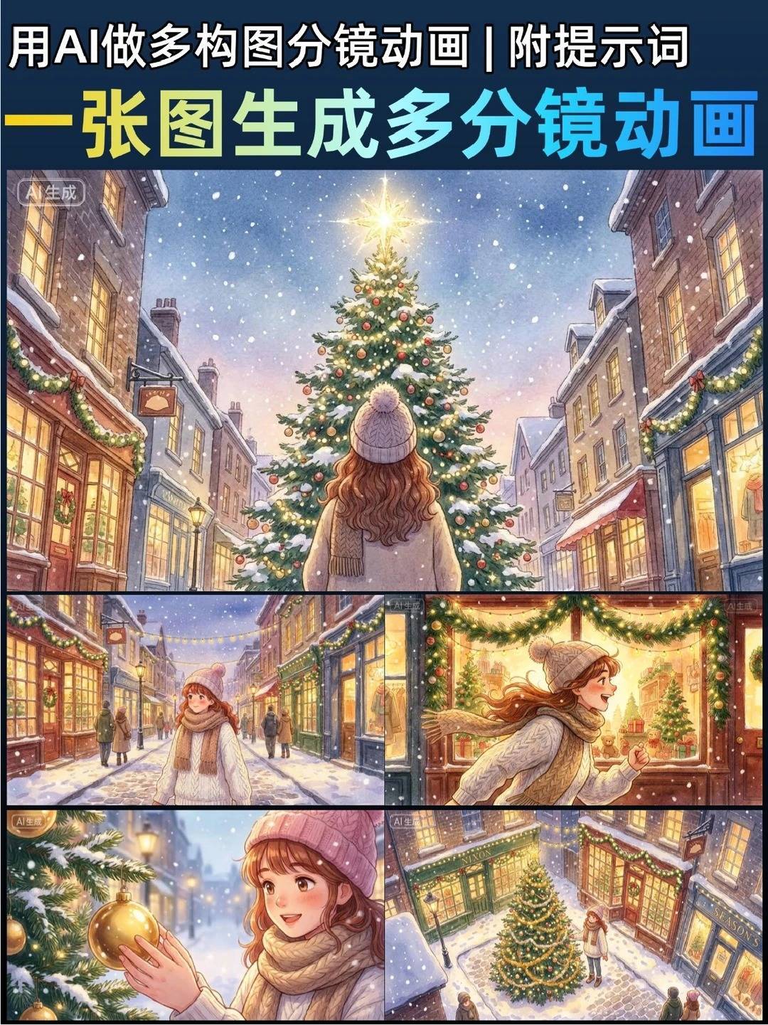 用AI制作生成多分镜动画视频ߔ�附上提示词