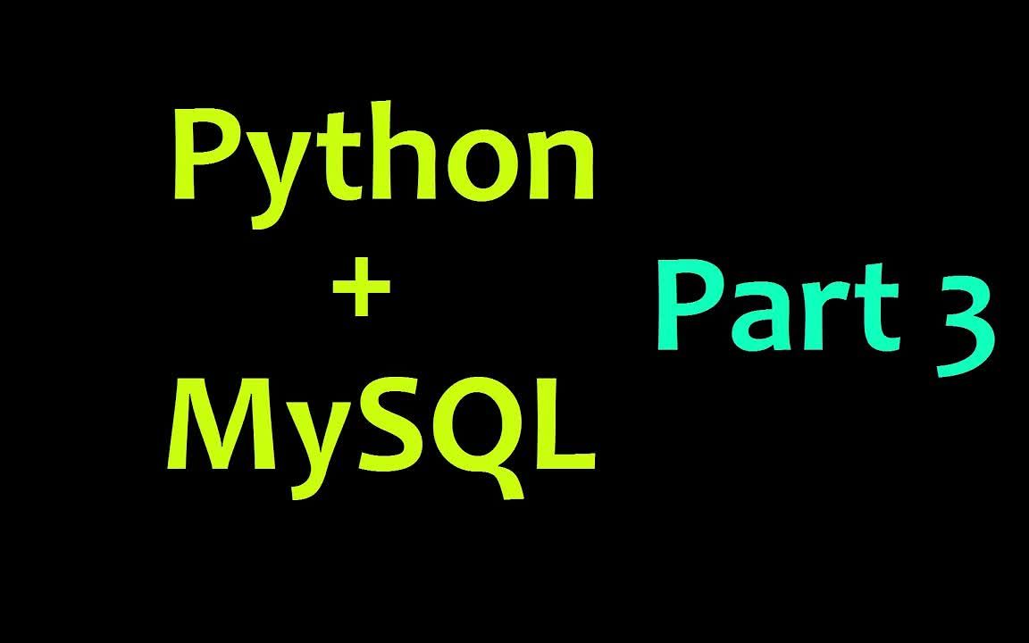 MySQL Database with Python Tutorial Part 3 - UPDATE, DELETE, ...