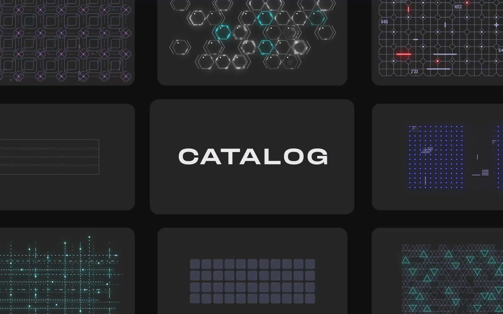 AE模板-HUD科技网格背景视频
