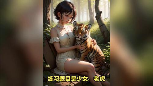 AI练习,少女与虎