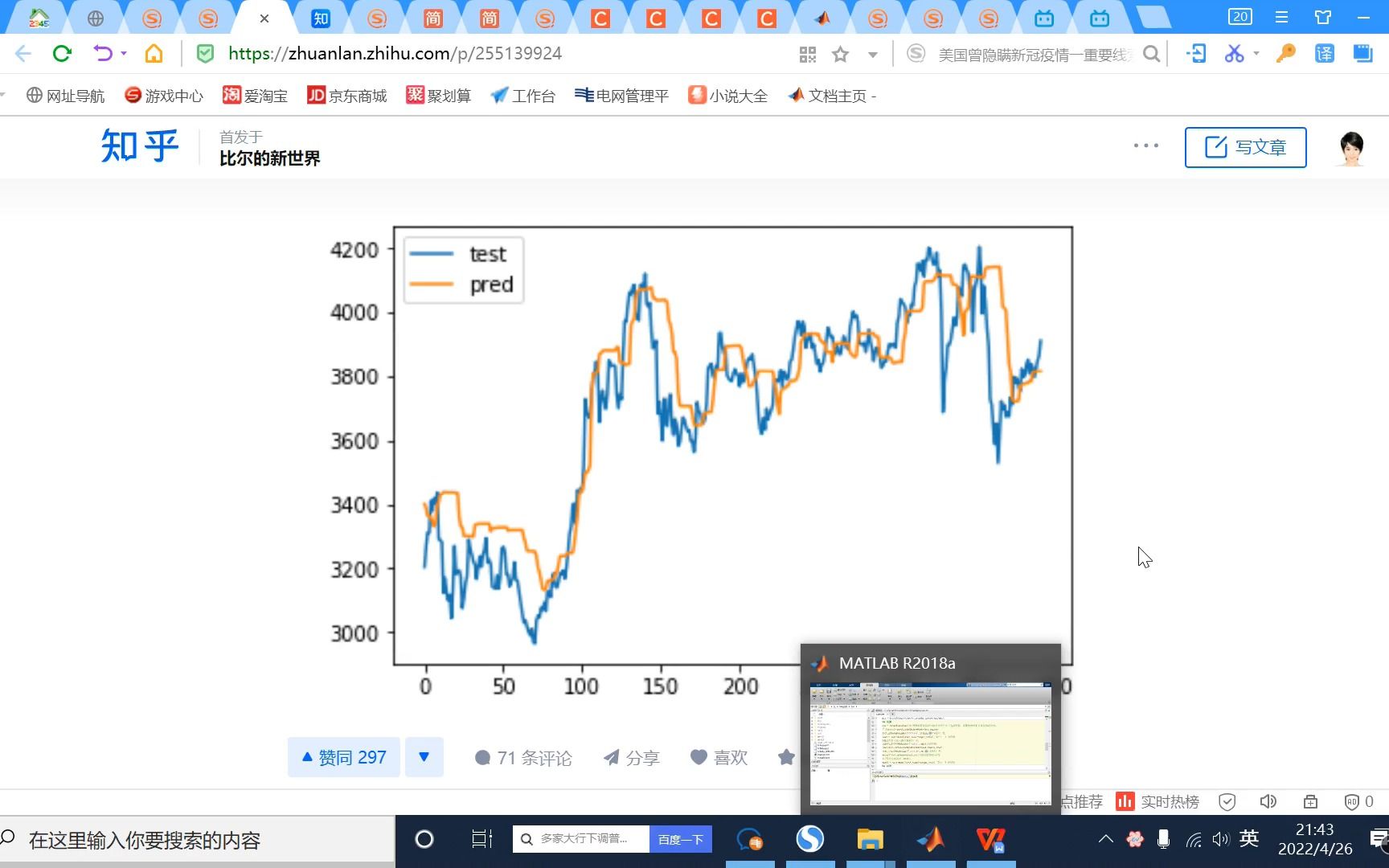 基于LSTM的股票价格预测模型(基于matlab)