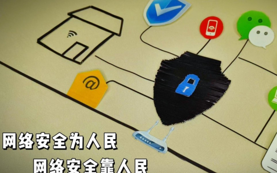 定格动画限时返场!一根网线,科普网络安全知识 #2024国家网络安全...