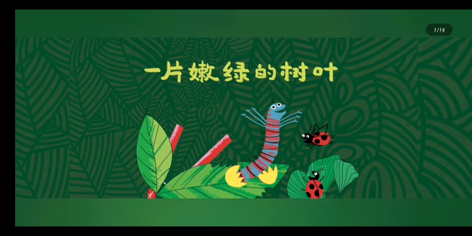 儿童绘本故事 一片嫩绿的树叶