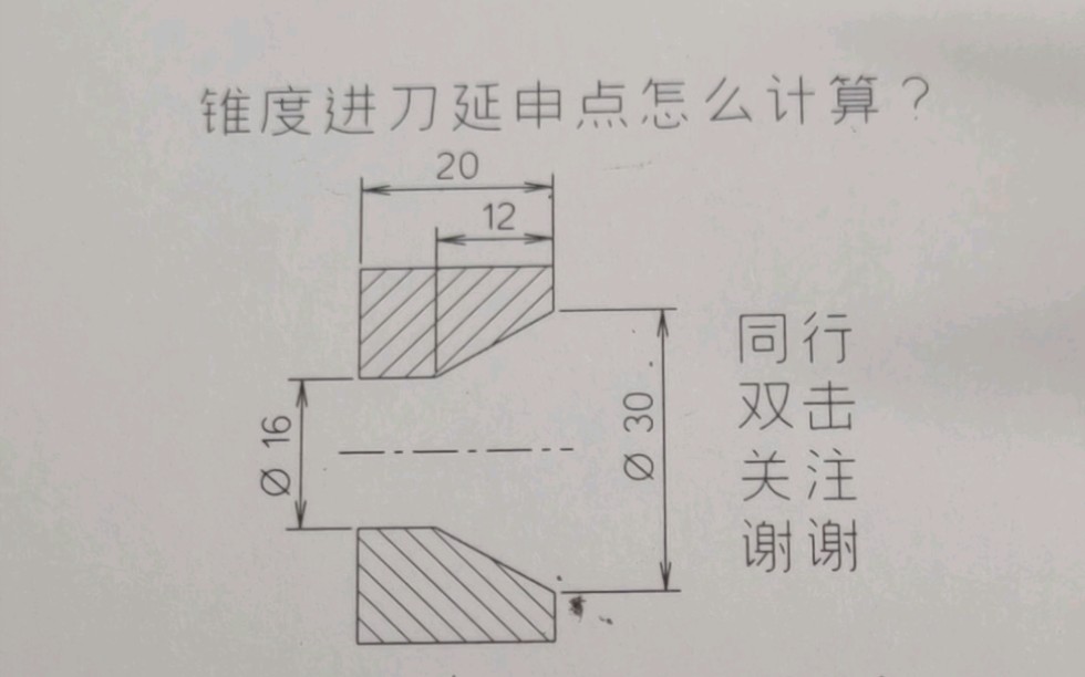 锥度进刀延伸点怎么计算?