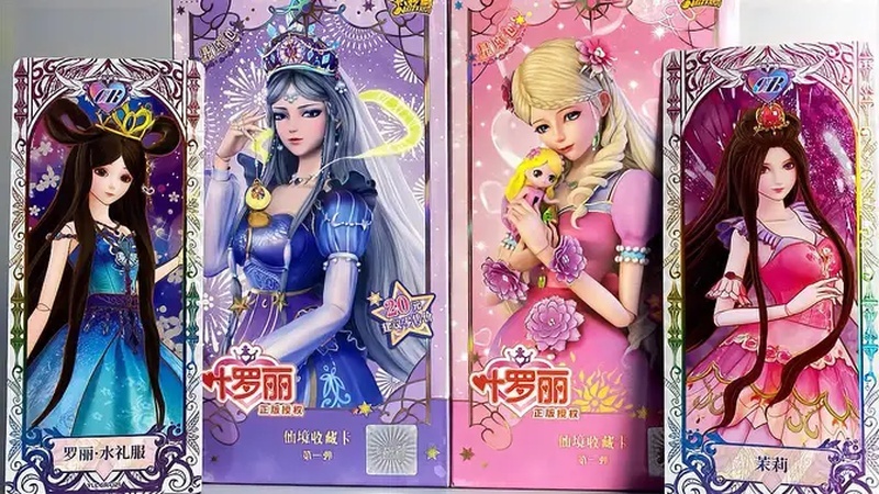 叶罗丽星愿包卡片,运气超好都抽中CR彩绘卡,罗丽与茉莉!