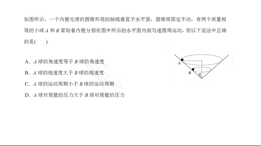 高中物理圆周运动倒立圆锥模型