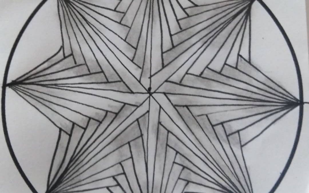 20200420 禅绕画-错落线画法(Zentangle)