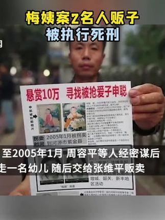 梅姨案2名人贩子被执行死刑#梅姨案 #人贩子 #热点 #拐卖儿童 #民生 #.