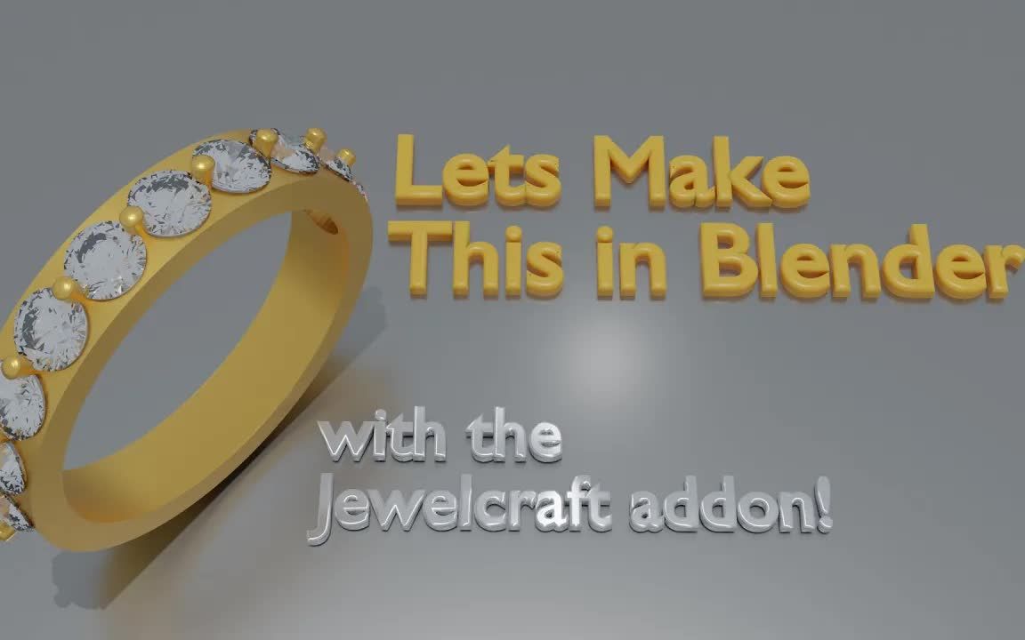 ...免费插件 JewelCraft 设计珠宝首饰戒指宝石钻石镶嵌 教程Blender插件