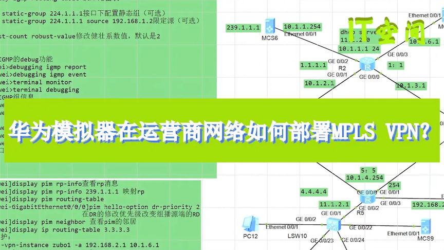 华为模拟器在运营商网络如何部署MPLS VPN?