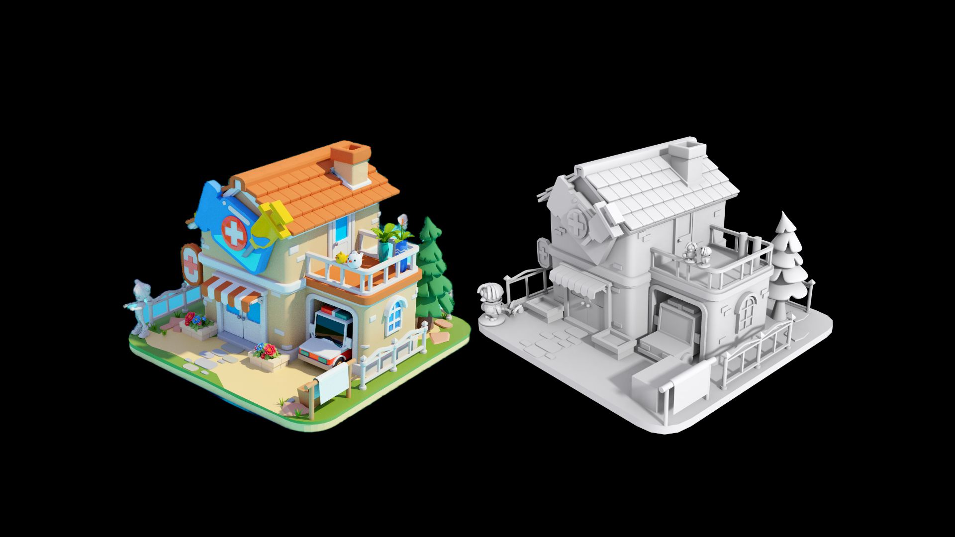 【3dmax】简单上手box小场景搭建教学,零基础场景建模案例,3Dmax...