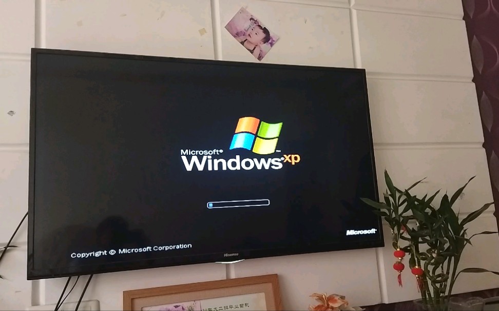 2014年来市里买房的时候买的电脑,电脑主机连电视