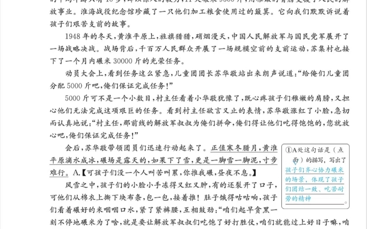 六年级上册,第二单元同步练习,一本试卷,答案