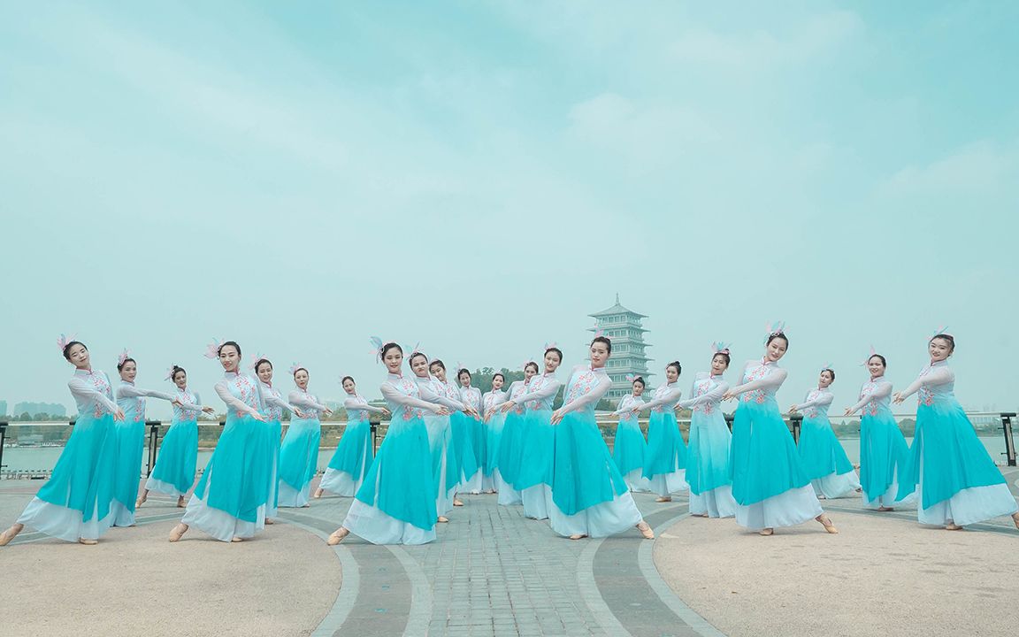 【古风原创】《繁花》多人舞蹈,年会简单好看的古典舞【单色舞蹈】