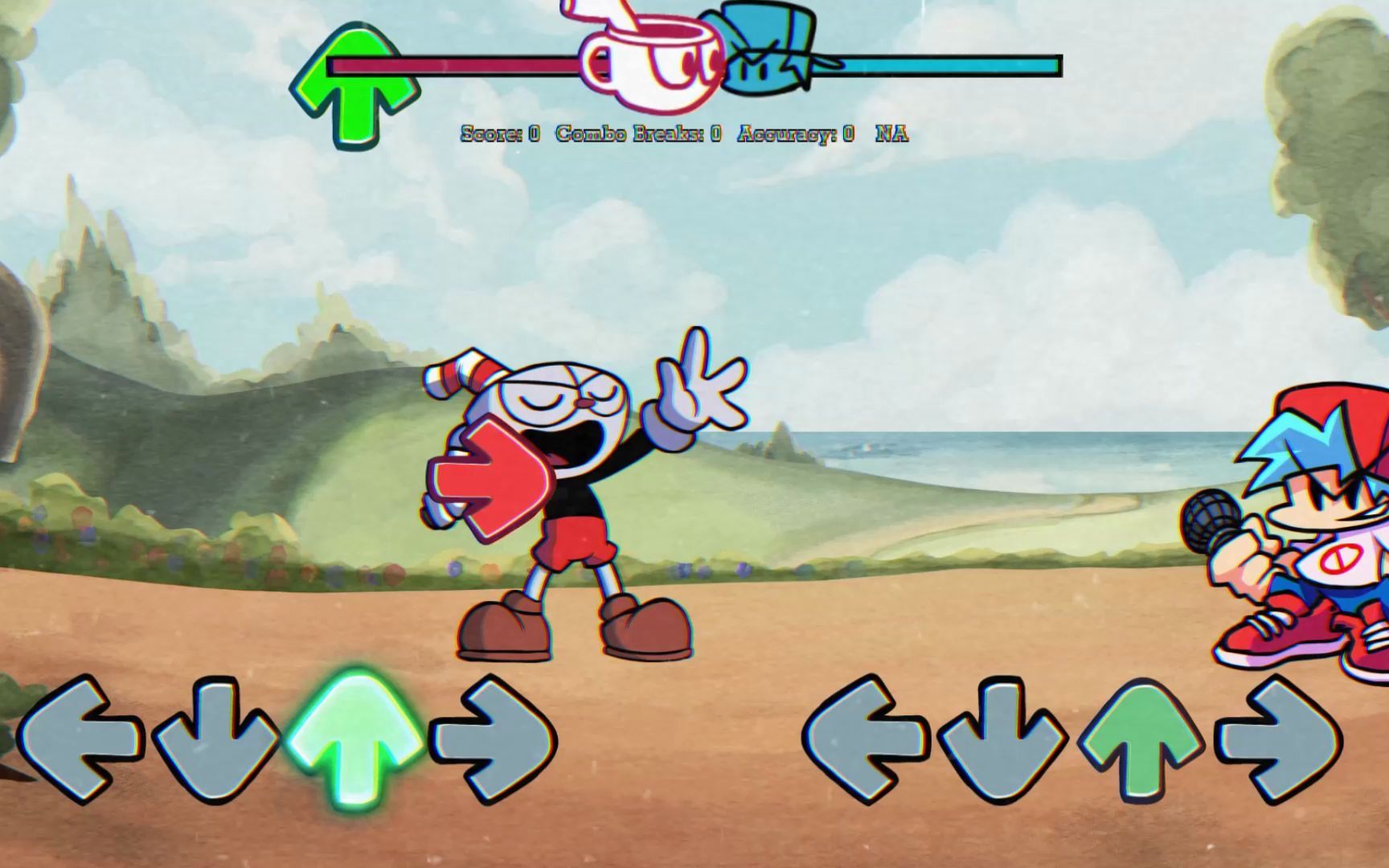 [FNF]Indie Cross全流程通关_茶杯头