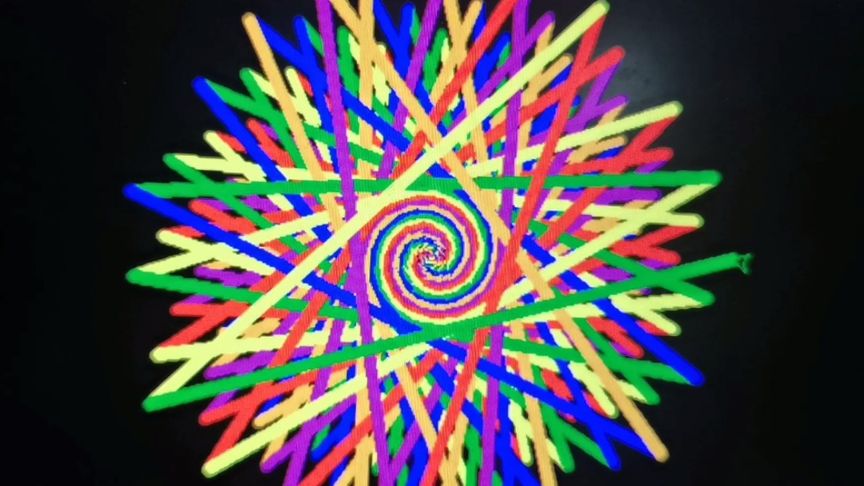 利用Python制作彩色螺旋线