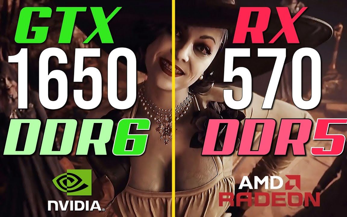 ( Benchmark)1080p入门卡GTX 1650 (GDDR6)对比RX 570((GDDR5)...