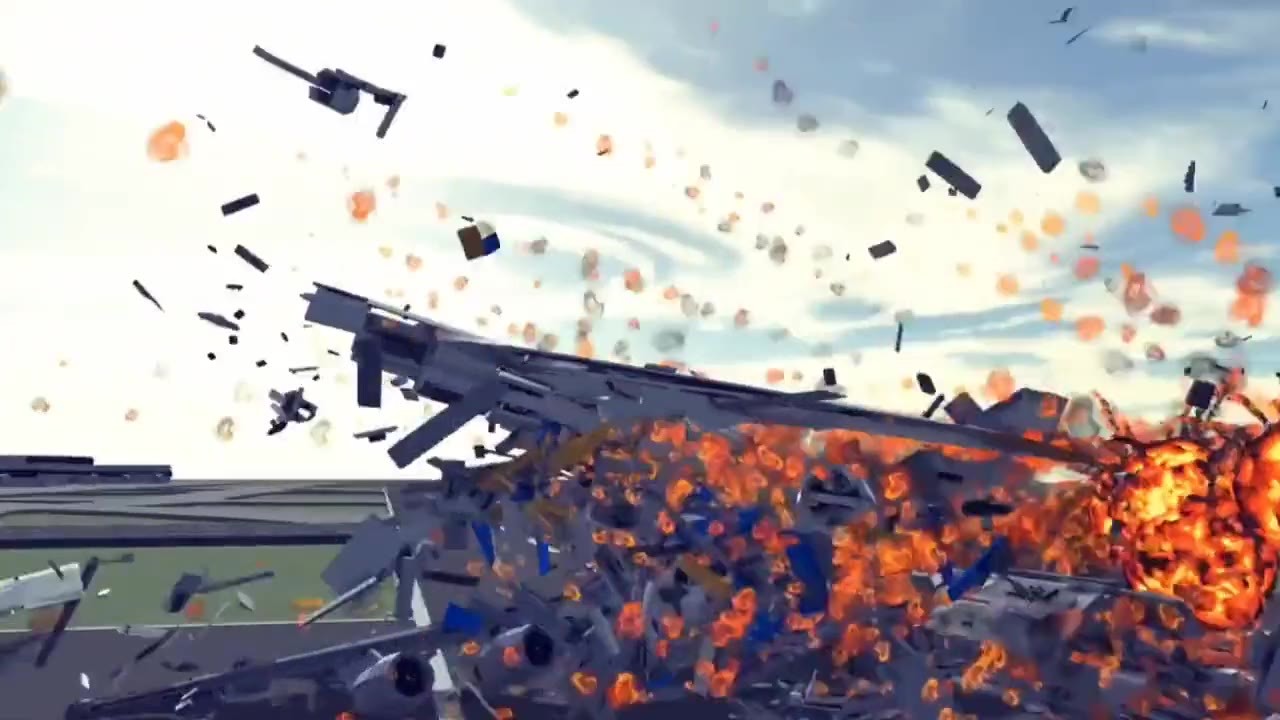 模拟飞机事故现场 各种惊险刺激