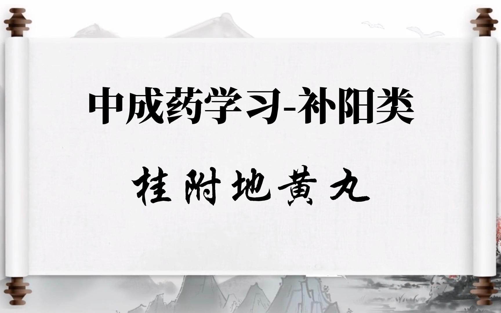 中成药学习-补阳类-桂附地黄丸
