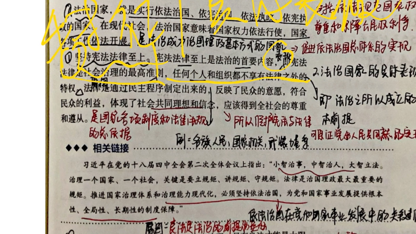 高中政治必修三第八课第一框法治国家