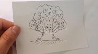 简笔画:苹果树的画法