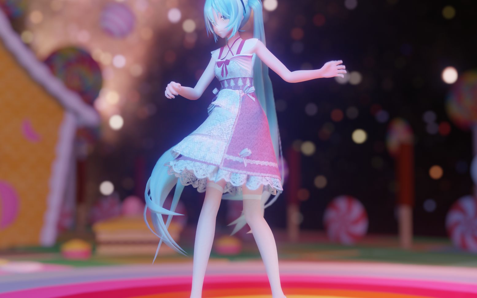 【次世代/布料解算】这是一个很甜的mmd视频!