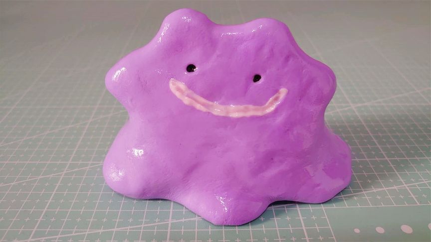 手工制作精灵宝可梦:百变怪,最简单的超轻黏土造型之一