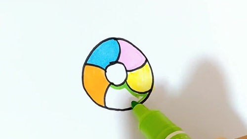 游泳圈怎么画?创意简笔画,儿童画,少儿创意美术,游泳圈简笔画