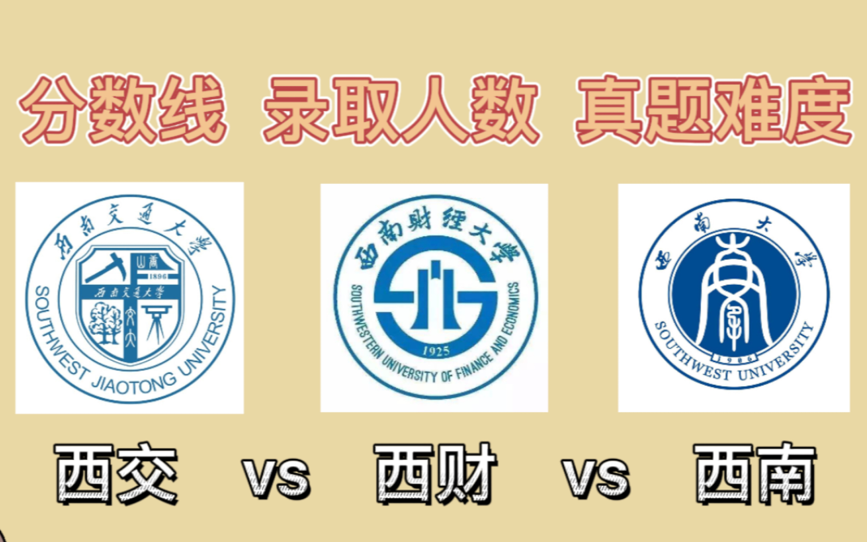 考研院校分析9 - 西南211篇 |西交西财西南 数学 统计学