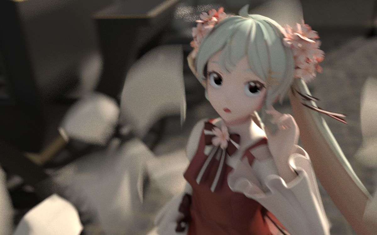 【电影级MMD/Octane渲染】今天的风儿有点喧嚣啊·C4D风吹纸张小...