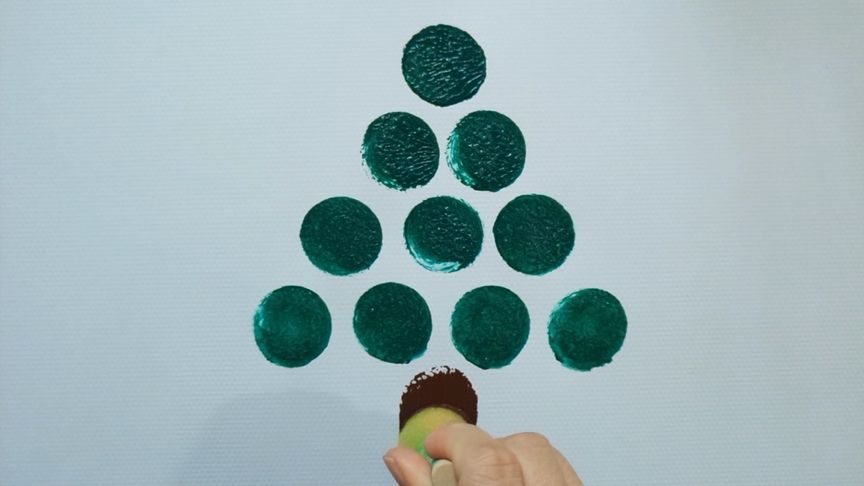 分享两款适合宝宝学画的圣诞树,简单易学