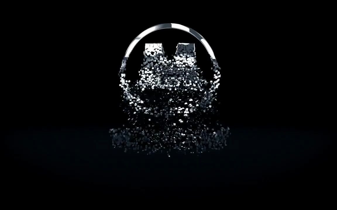 爆炸性分解效果黑暗亮金属Logo AE模板