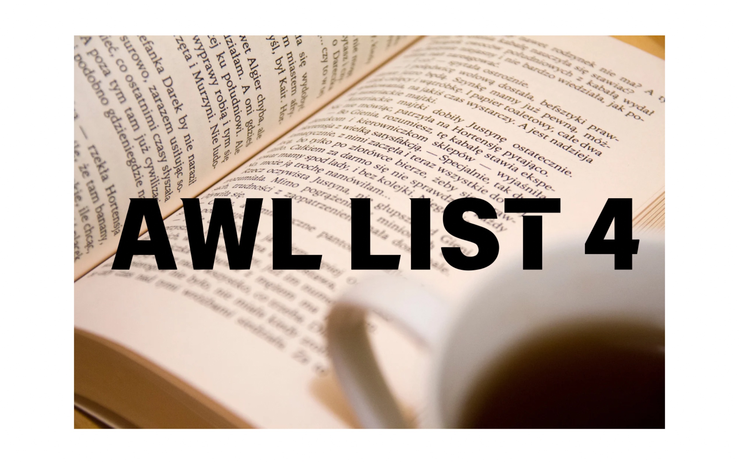 AWL list4 学术单词