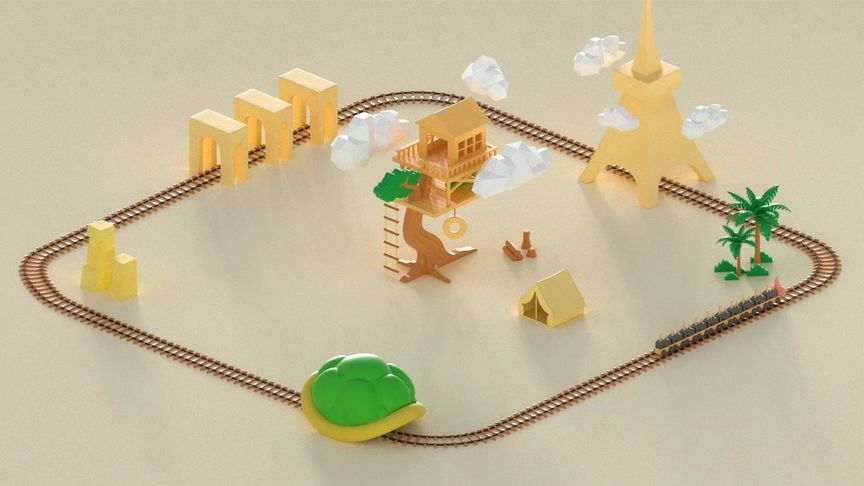 【C4D教程】一个超有趣的卡通火车动画c4d教程