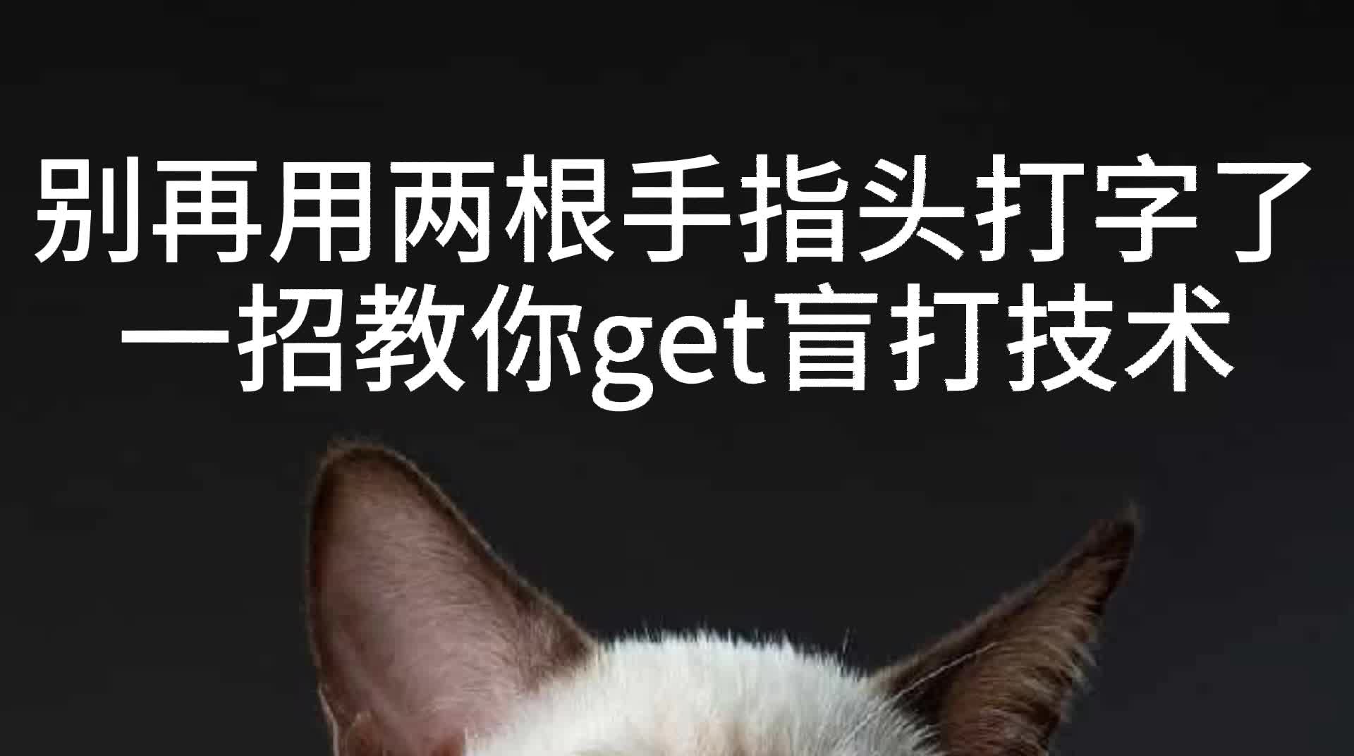 石头干货 8☞超酷的盲打技术养成,别再看着键盘用2根手指打字啦