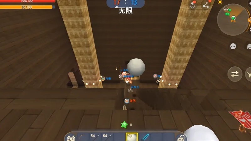 迷你世界:站在敌人头上狙击他们,一波直接带走!