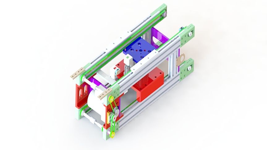 每日机械课堂:双层皮带流水线,带阻挡气缸的顶升机构的设计