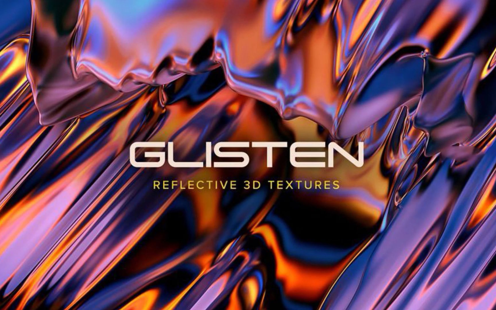 PS海报背景素材-金属质感3D立体流动纹理背景图片素材【3694】