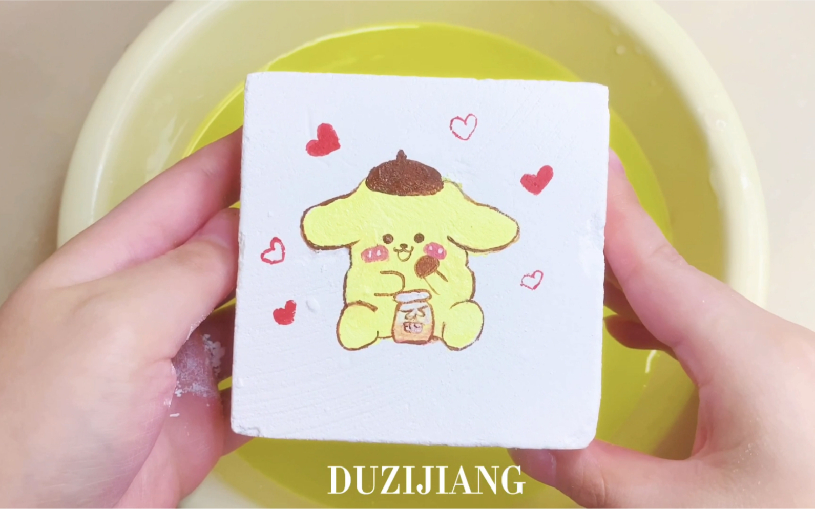 【原创】丙烯在镁粉块画布丁狗/超酥落水镁粉块/已剪辑\无底噪?